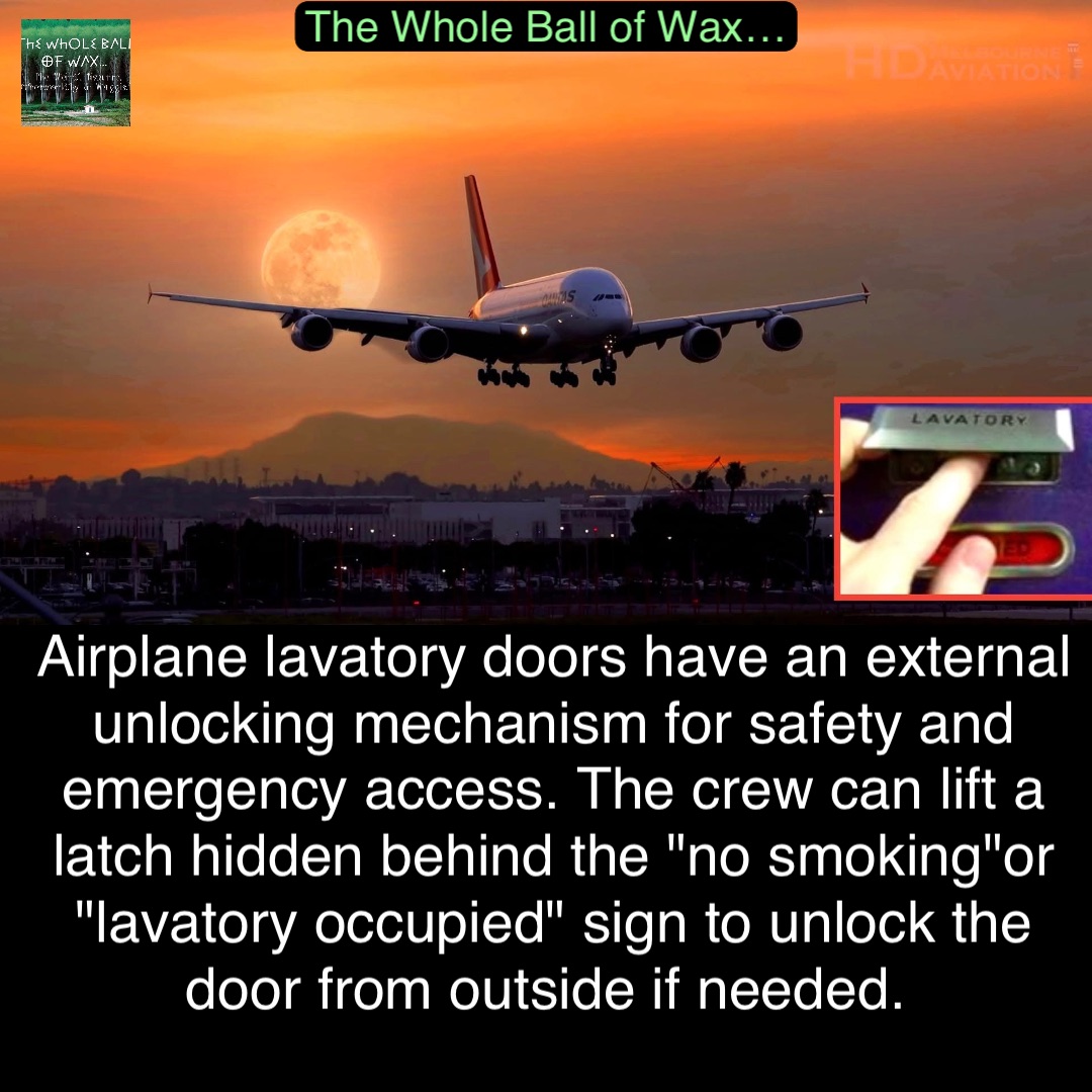 Double tap to edit Airplane lavatory doors have an external unlocking ...