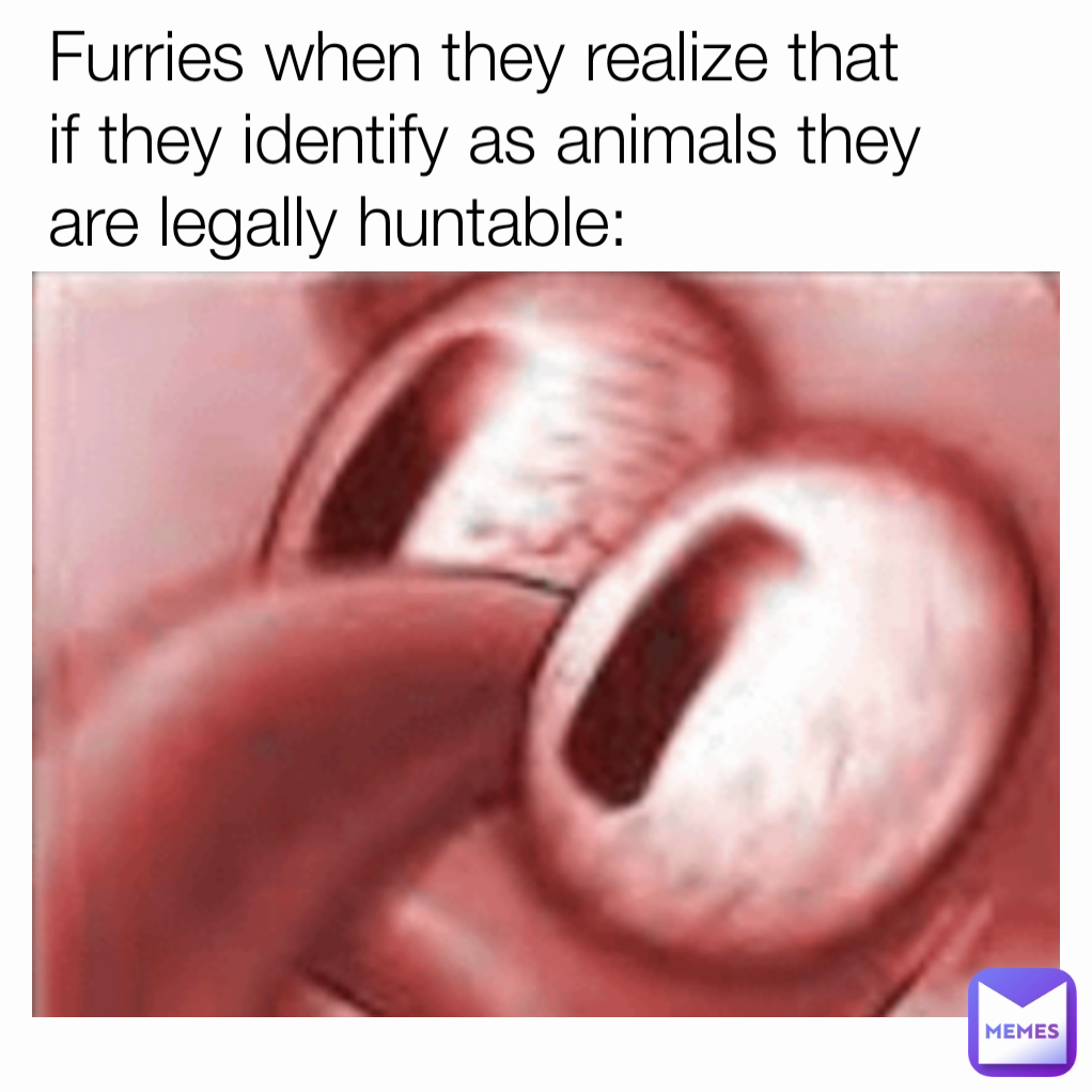 Furries when they realize that if they identify as animals they are ...