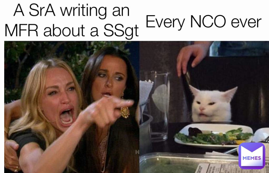 A SrA writing an MFR about a SSgt Every NCO ever | @fiebigdragon | Memes