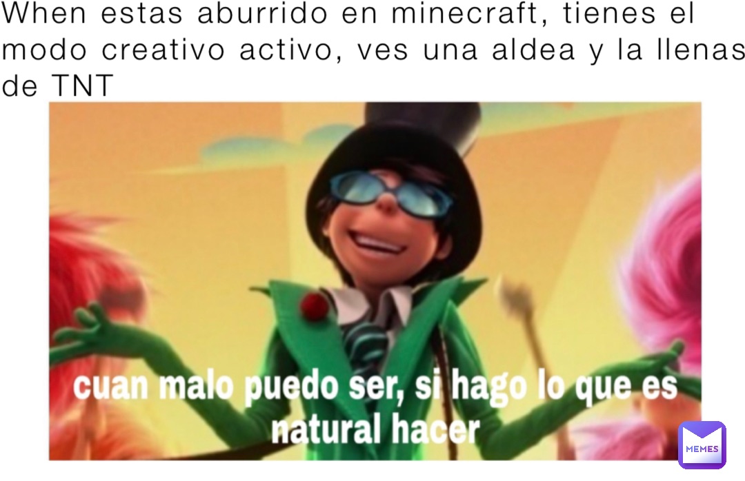 When estas aburrido en minecraft, tienes el modo creativo activo, ves ...