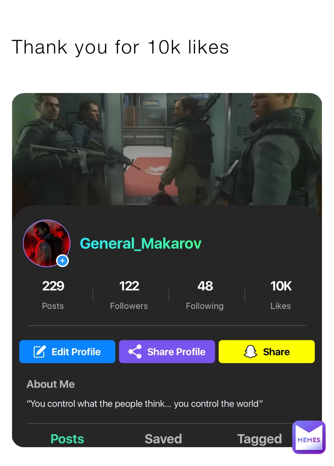 Thank you for 10k likes | @General_Makarov | Memes