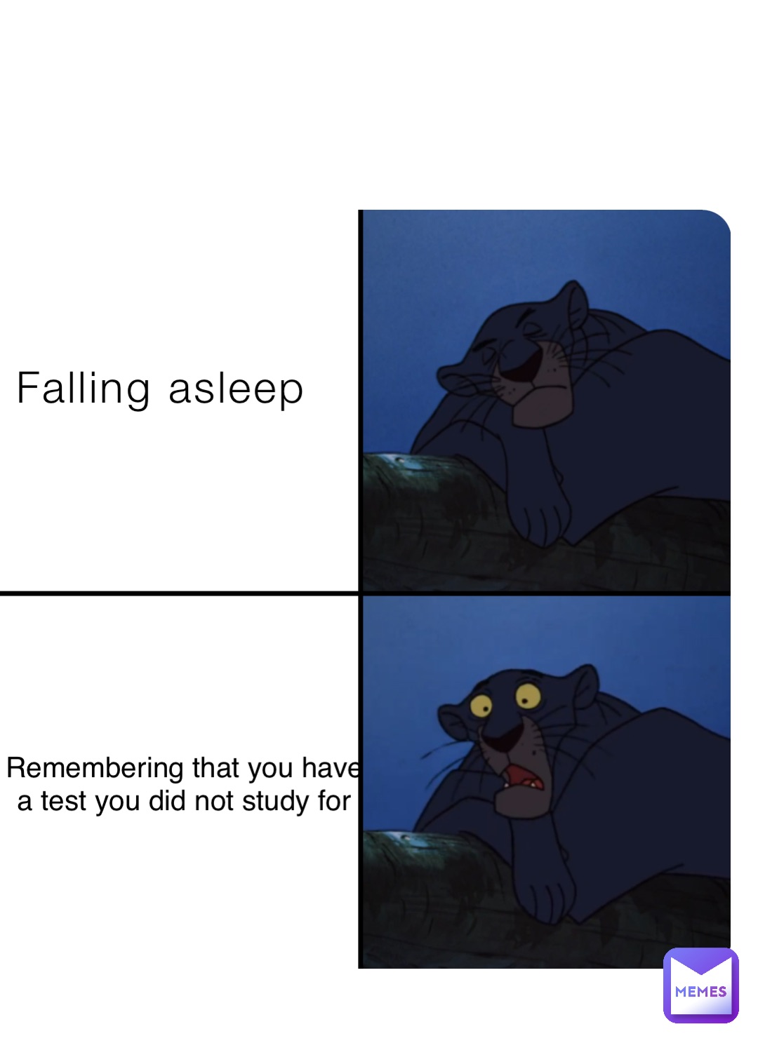 Falling asleep Remembering that you have a test you did not study for ...