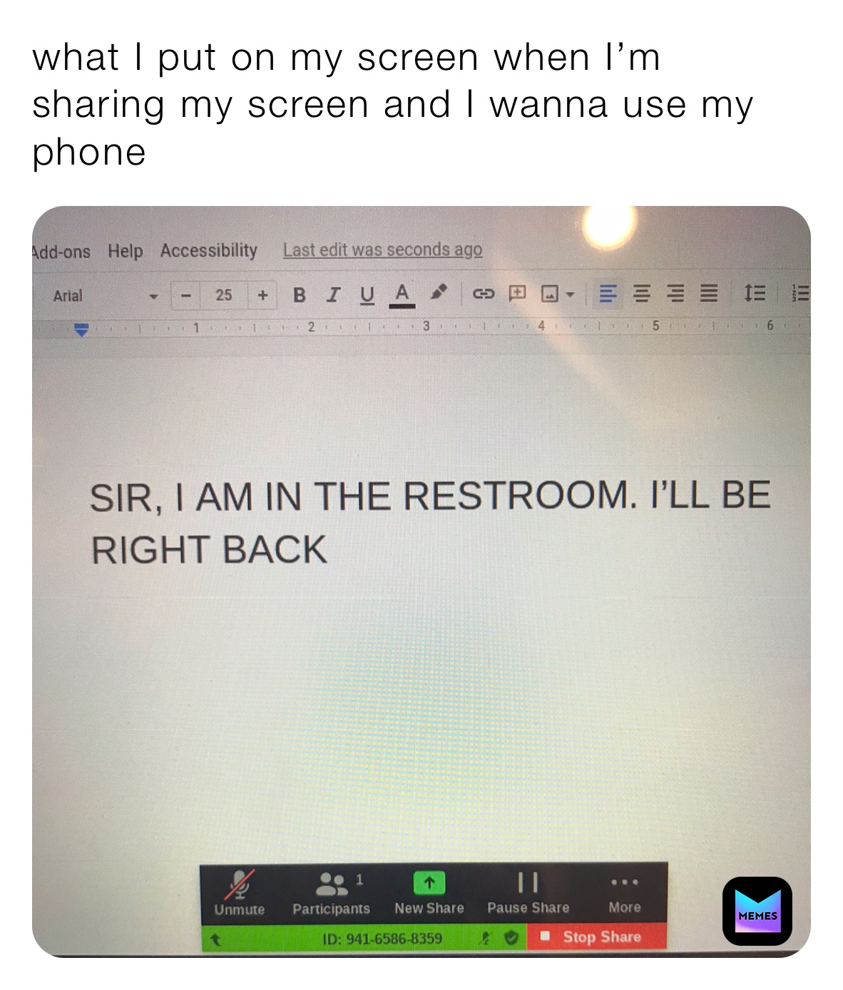 what I put on my screen when I’m sharing my screen and I wanna use my ...