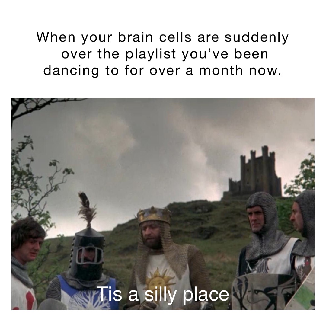 When your brain cells are suddenly over the playlist You’ve been ...