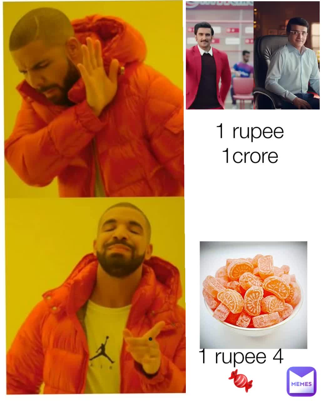 Type Text 1 rupee 4 🍬 1 rupee 1crore | @tufandamor | Memes