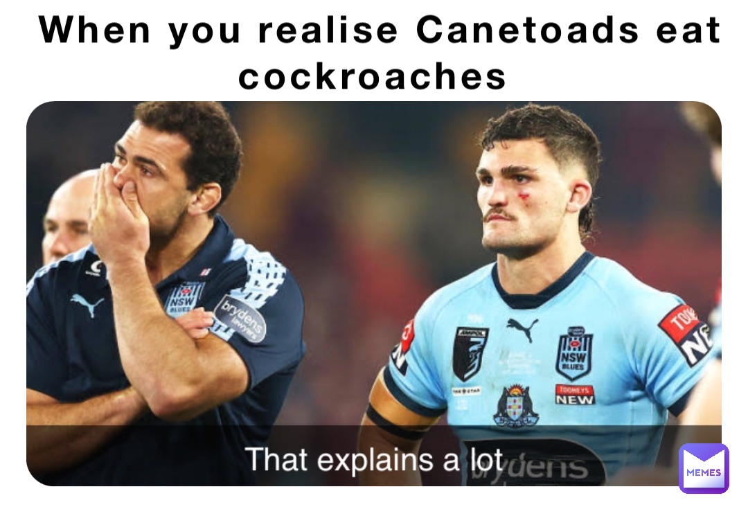 When you realise Canetoads eat cockroaches | @The_Meminator | Memes