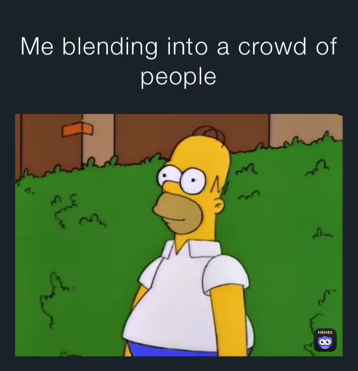 Me blending into a crowd of people | @The_Meminator | Memes