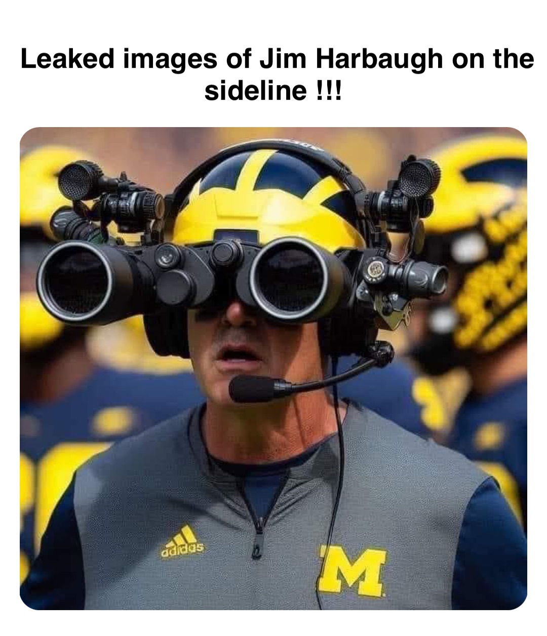 Double tap to edit Leaked images of Jim Harbaugh on the sideline ...
