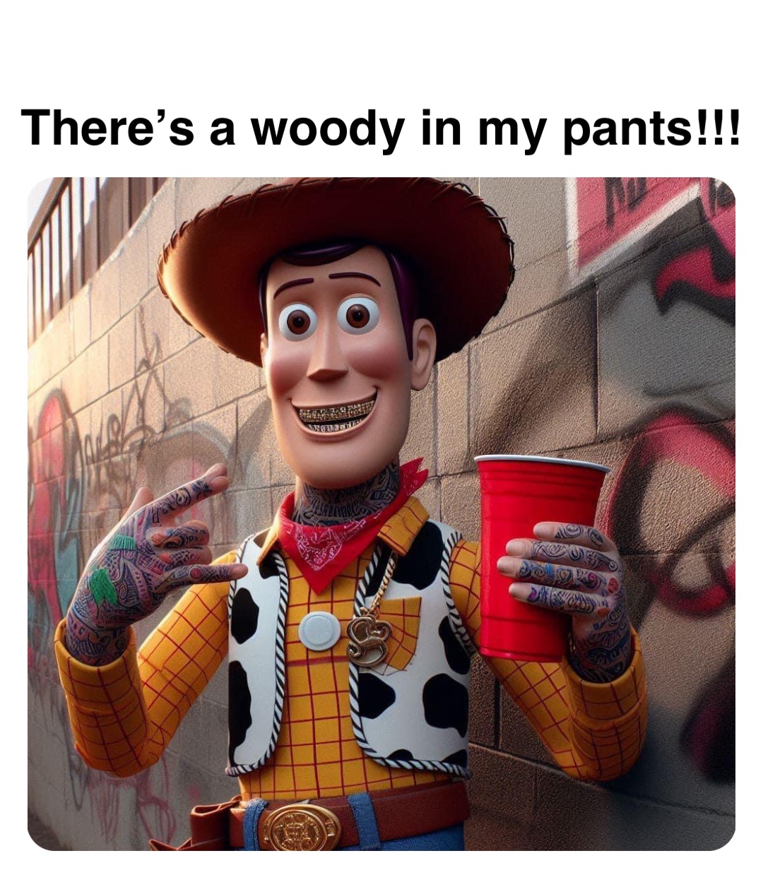 Double tap to edit There’s a woody in my pants ...