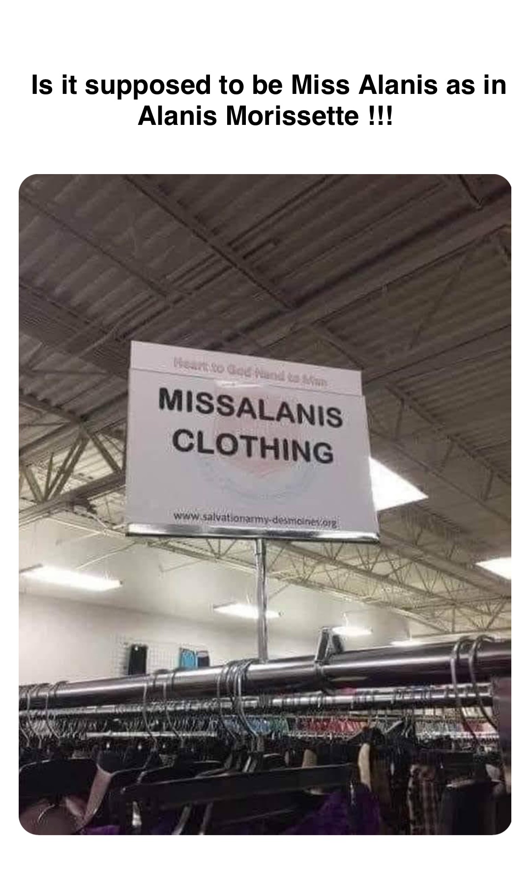 Double tap to edit Is it supposed to be Miss Alanis as in Alanis ...