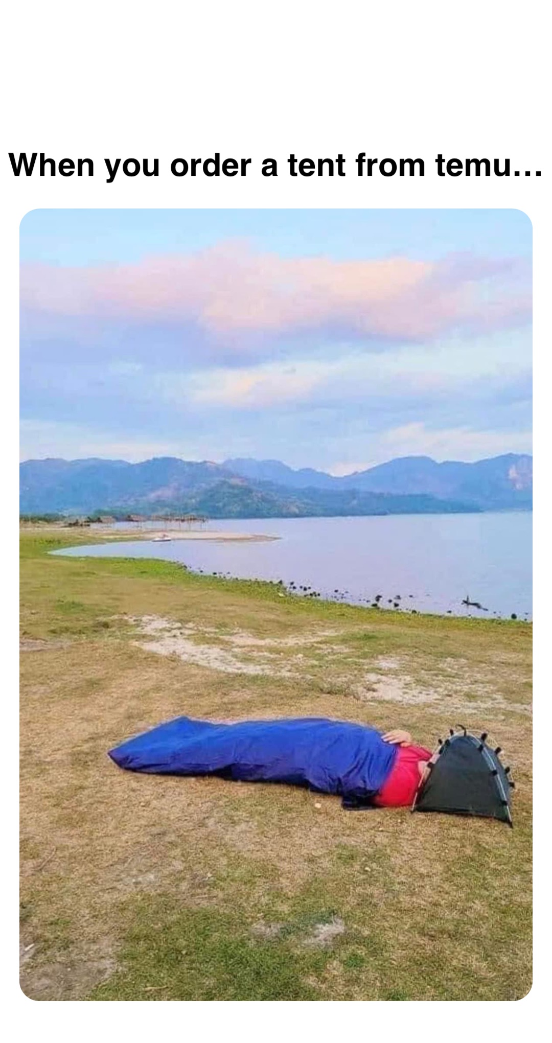 Double tap to edit When you order a tent from temu ...