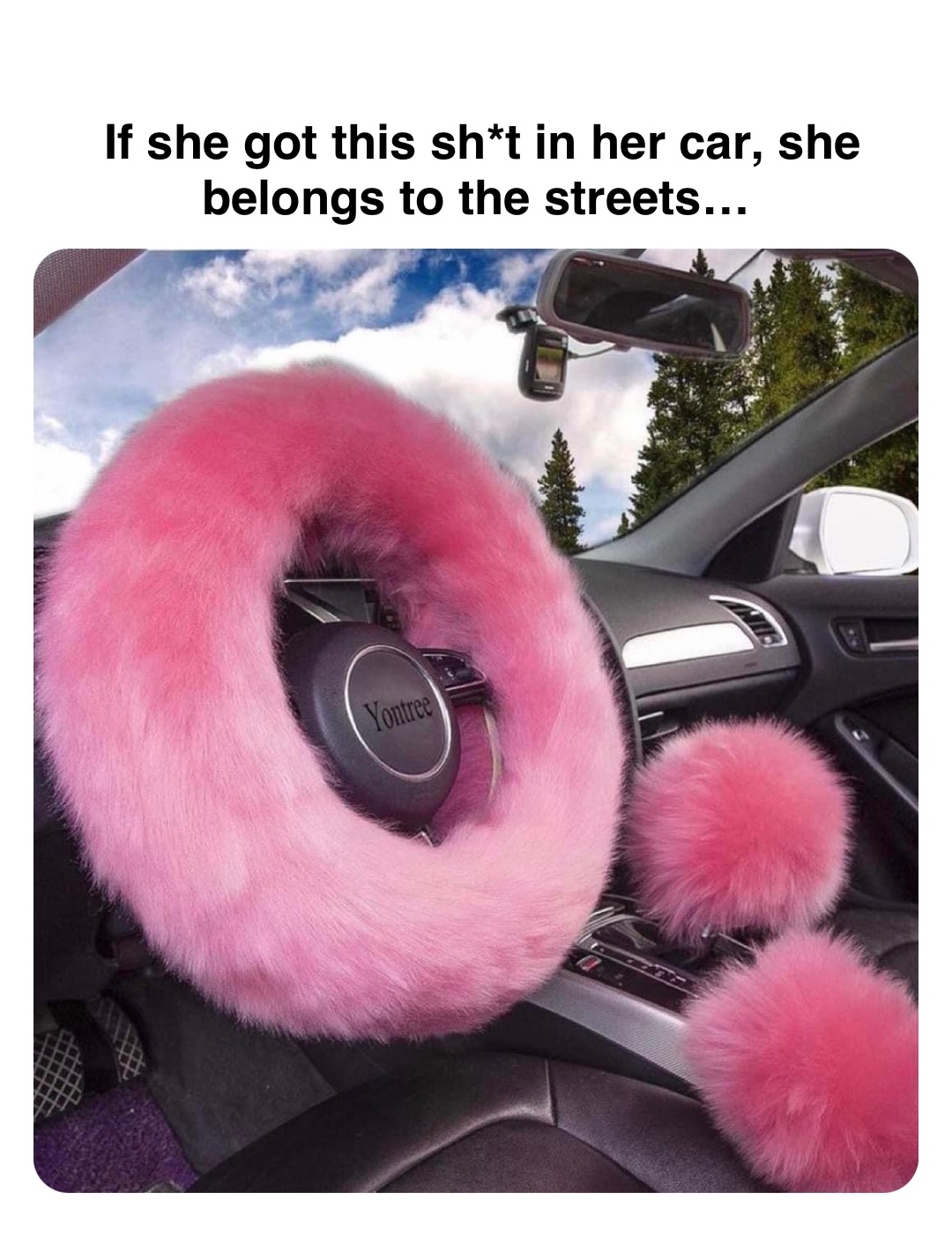 Double tap to edit If she got this sh*t in her car, she belongs to the ...