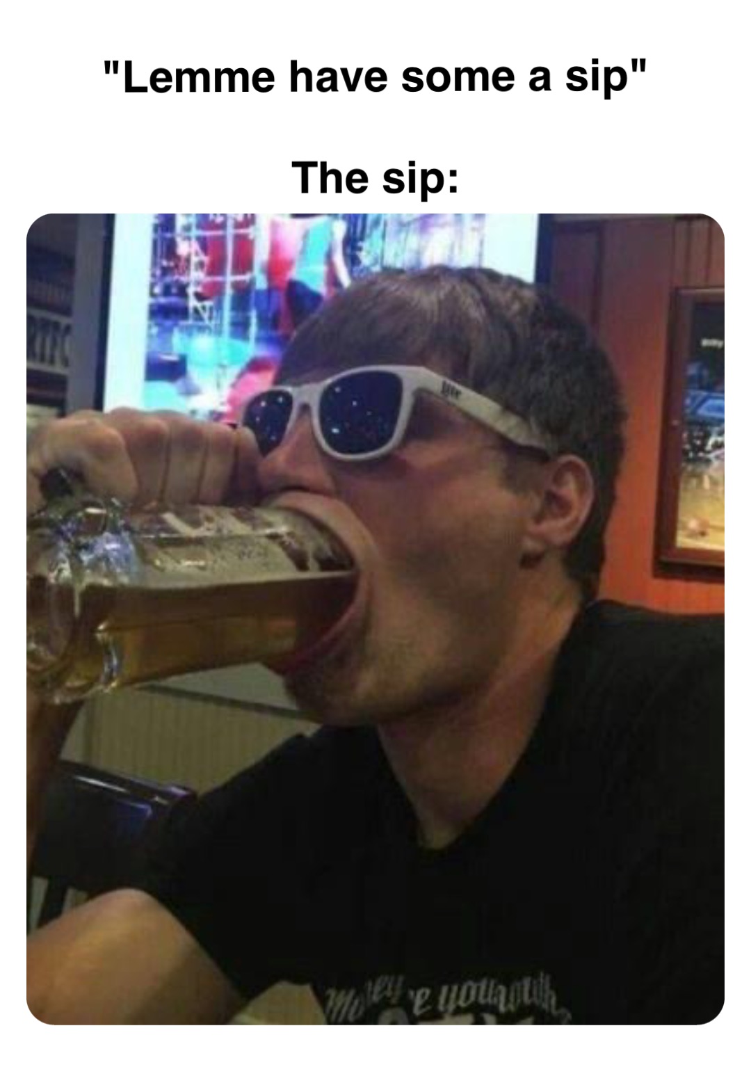 Double tap to edit "Lemme have some a sip" The sip ...