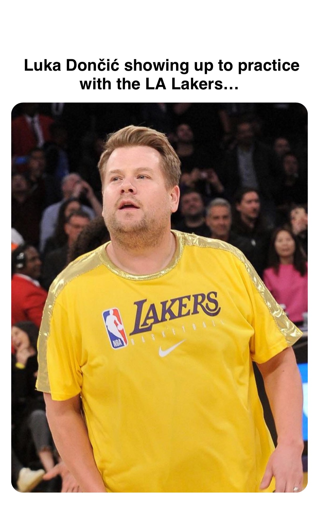 Double tap to edit Luka Dončić showing up to practice with the LA ...