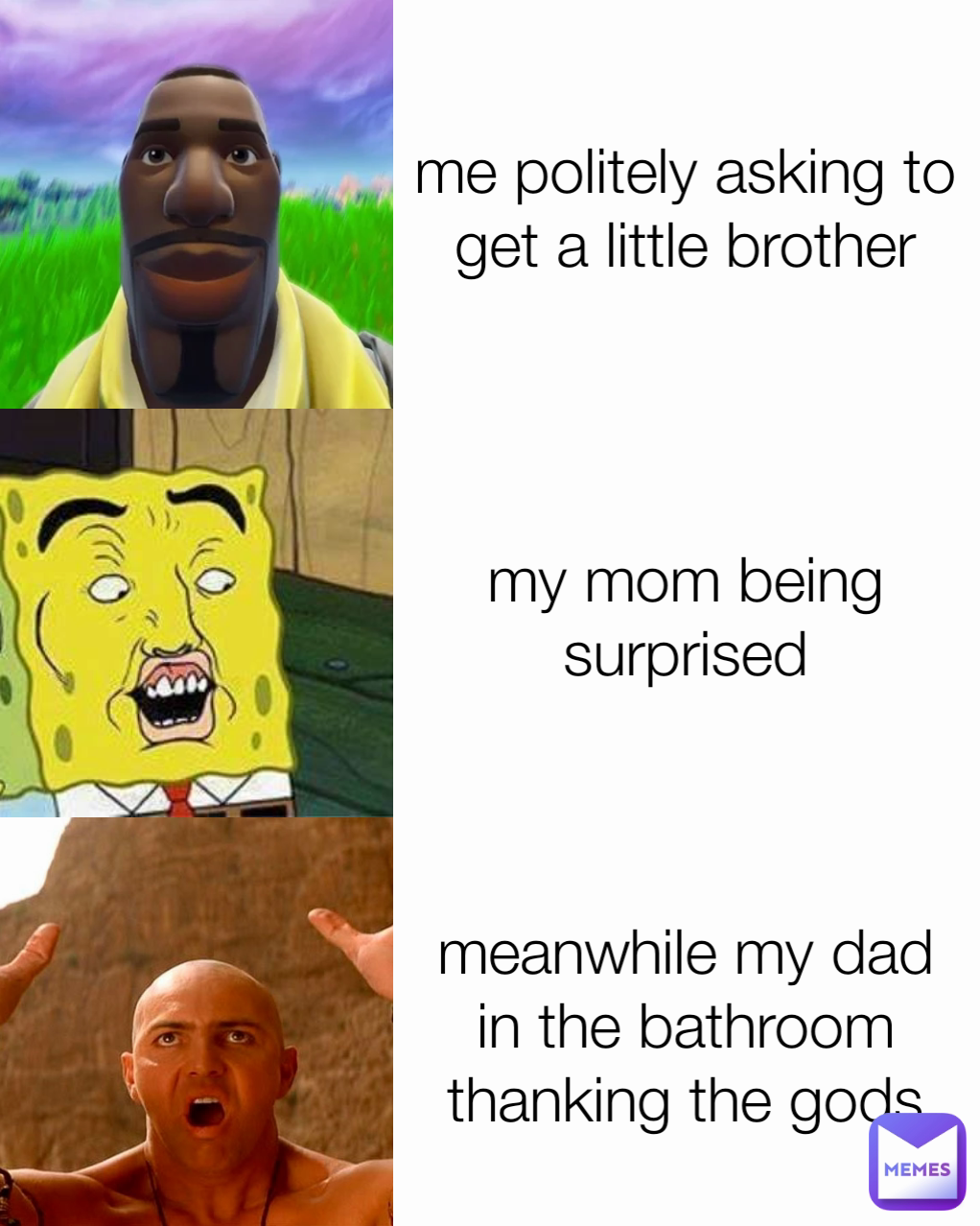 my mom being surprised meanwhile my dad in the bathroom thanking the ...