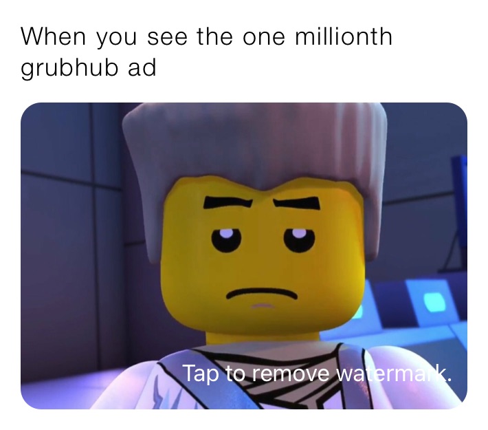 When you see the one millionth grubhub ad | @ninjago_memes | Memes
