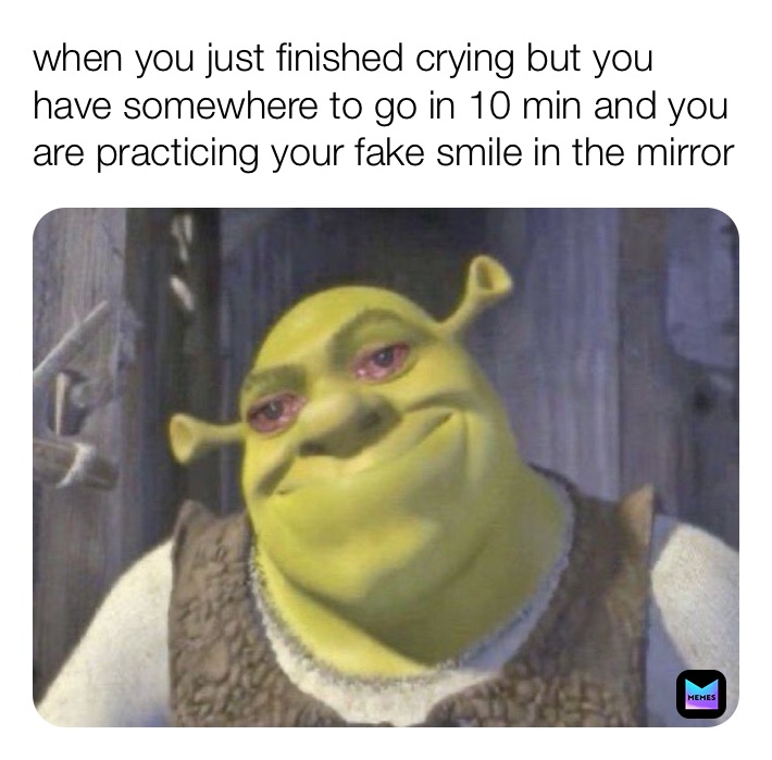 when you just finished crying but you have somewhere to go in 10 min ...