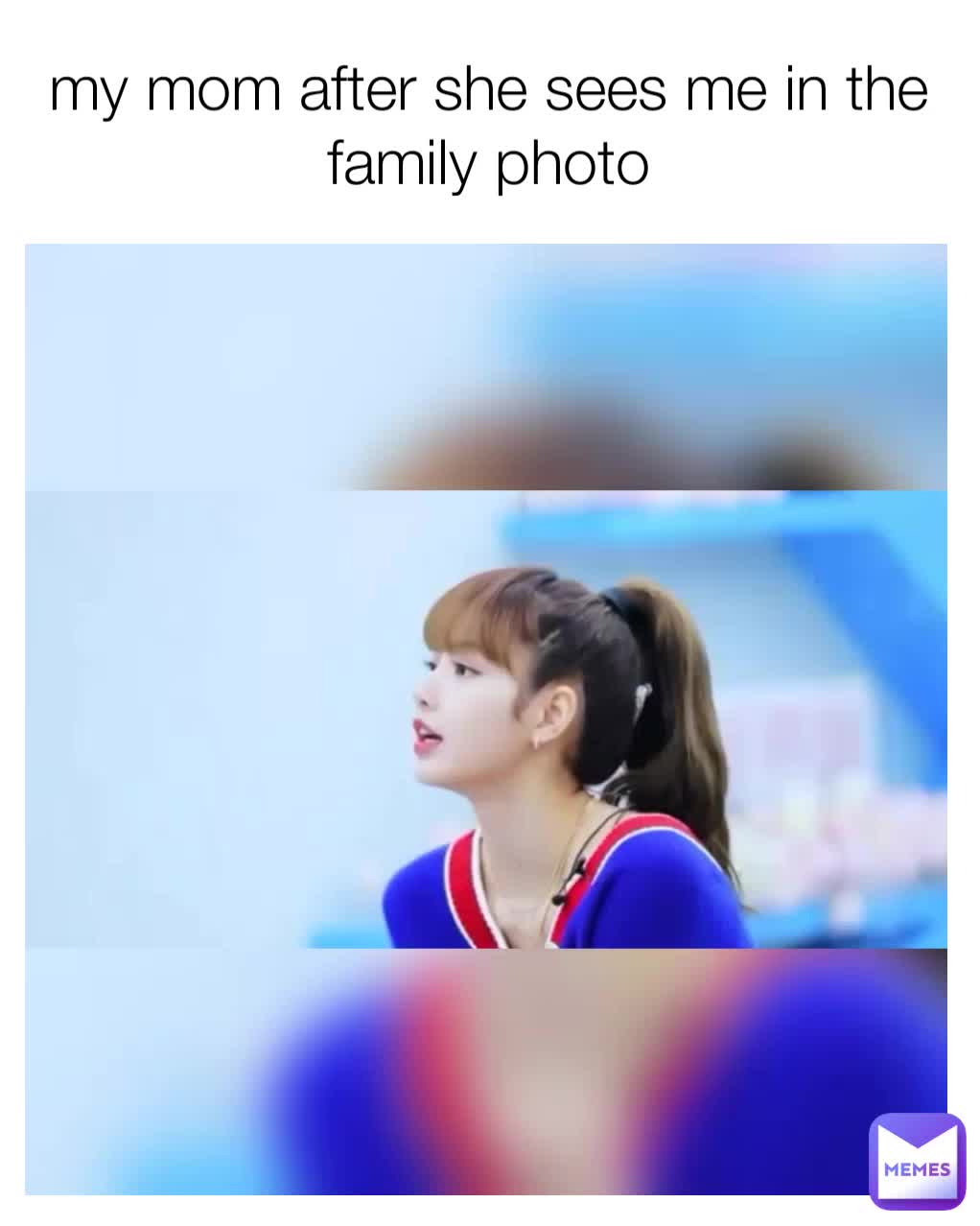 my mom after she sees me in the family photo | @Cersent_Z | Memes