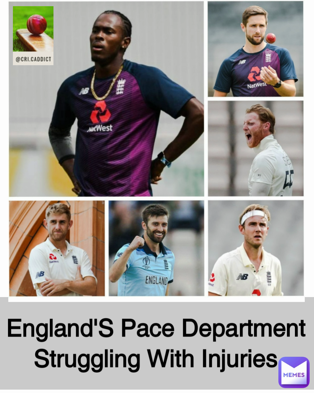 England'S Pace Department Struggling With Injuries | @Poushik | Memes