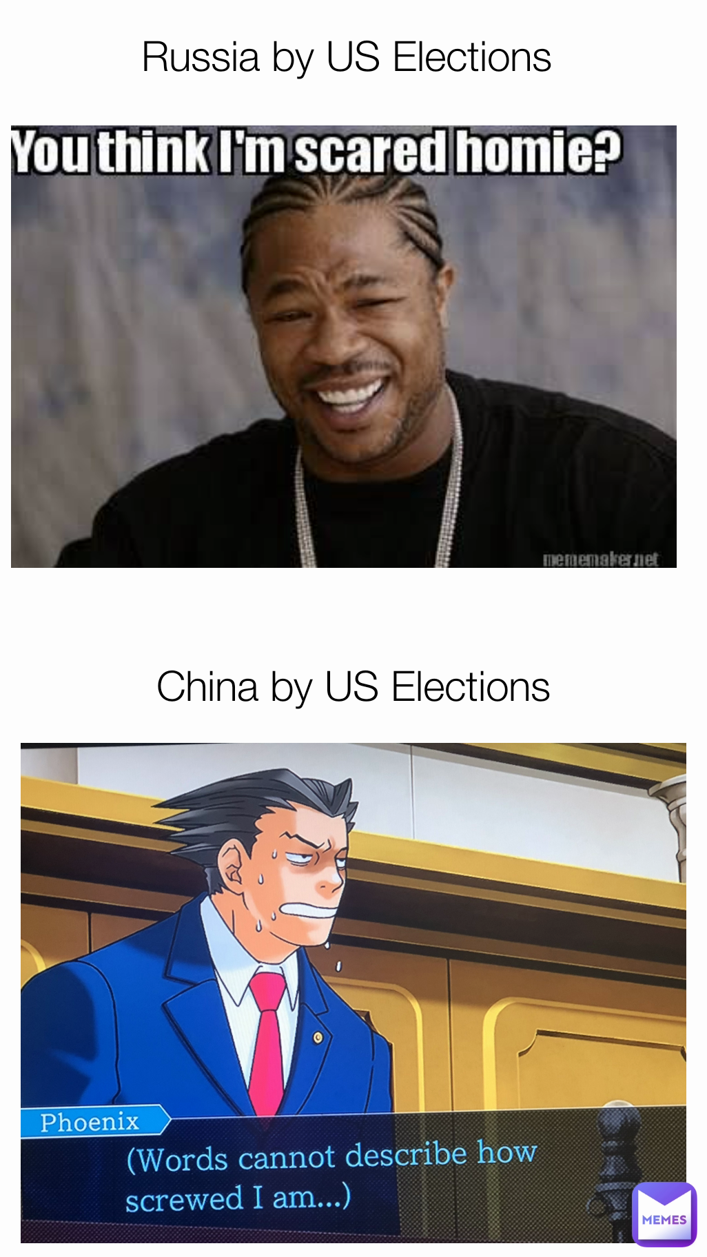 Russia by US Elections China by US Elections | @T85_Jr | Memes