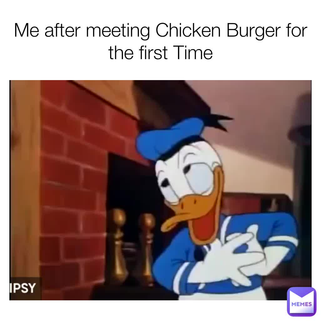 Me after meeting Chicken Burger for the first Time | @T85_Jr | Memes