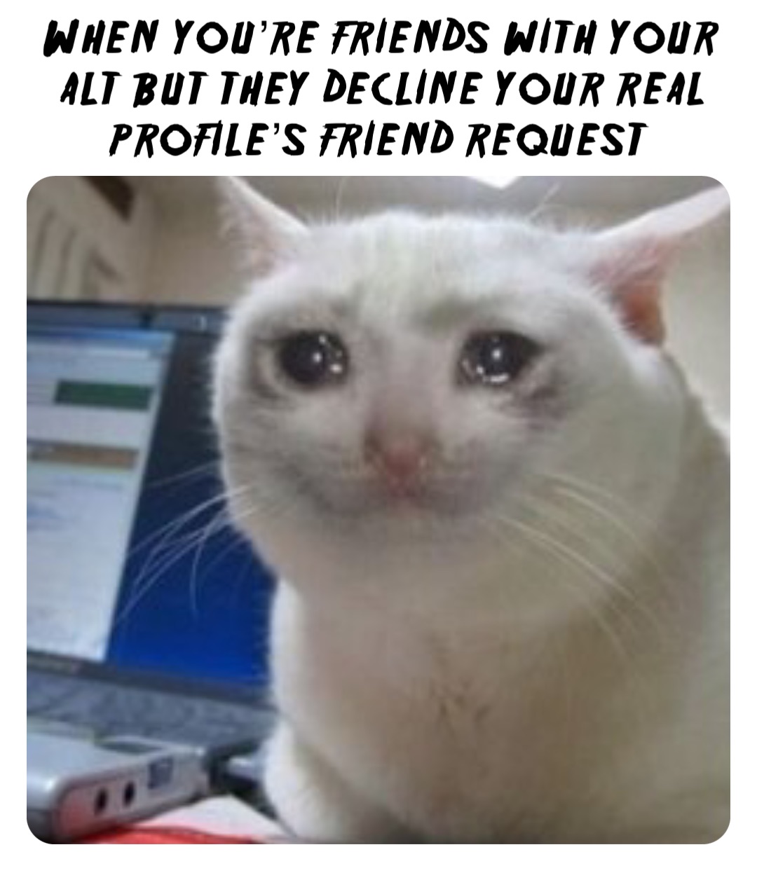 When you’re friends with your alt but they decline your real profile’s ...