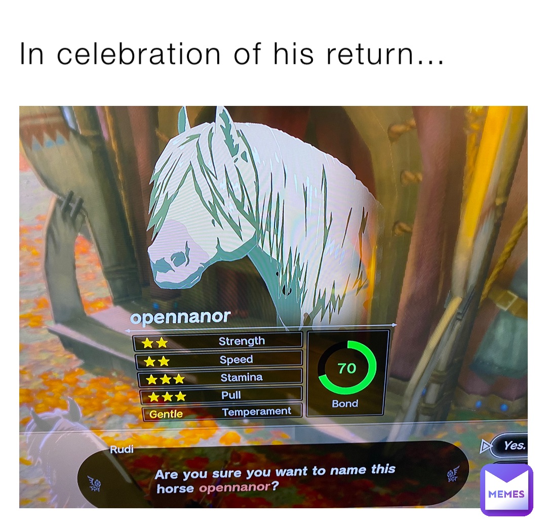 In celebration of his return… | @NoobsnWalls | Memes