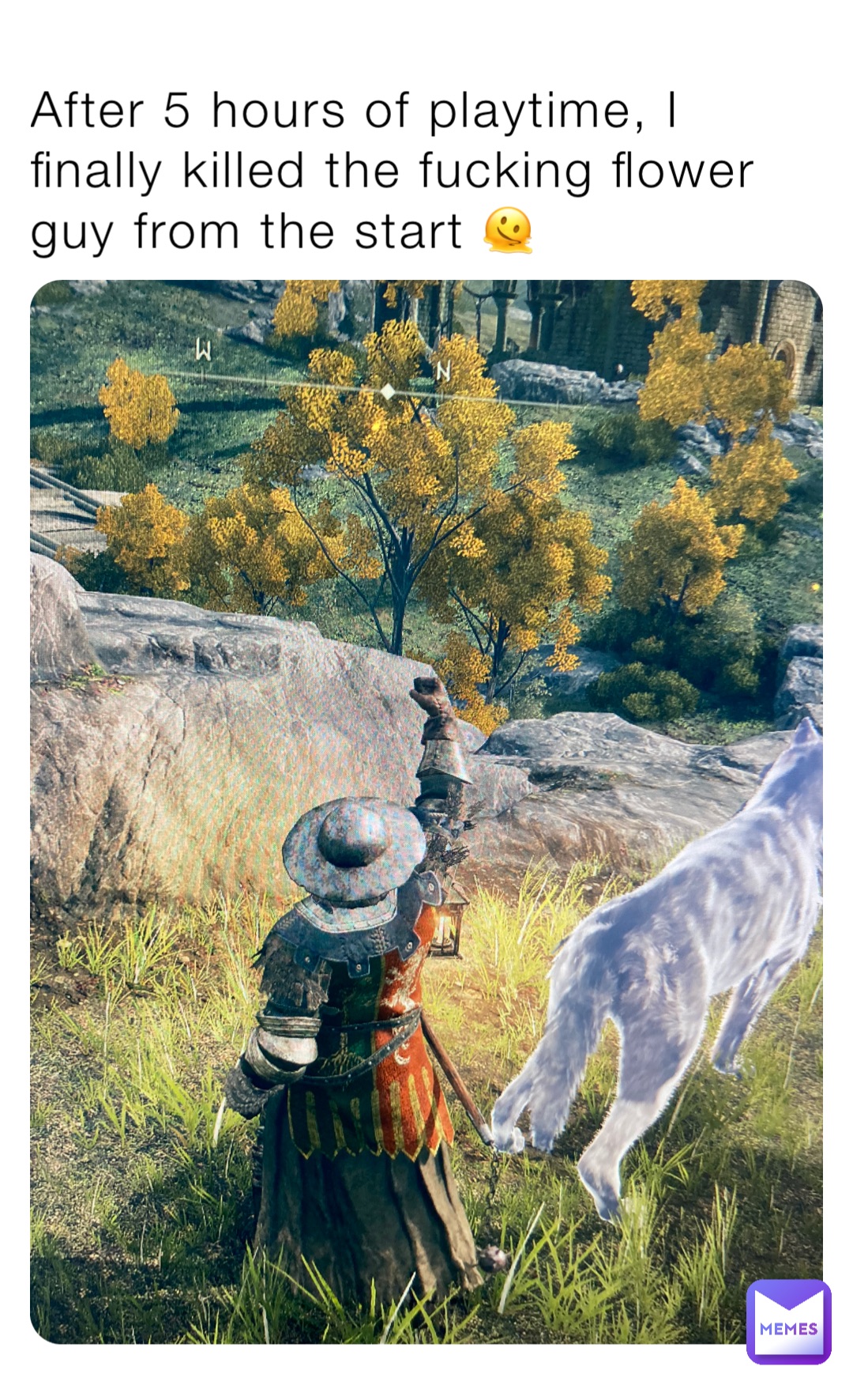 After 5 hours of playtime, I finally killed the fucking flower guy from the start 🫠 | @ZedoK | Memes