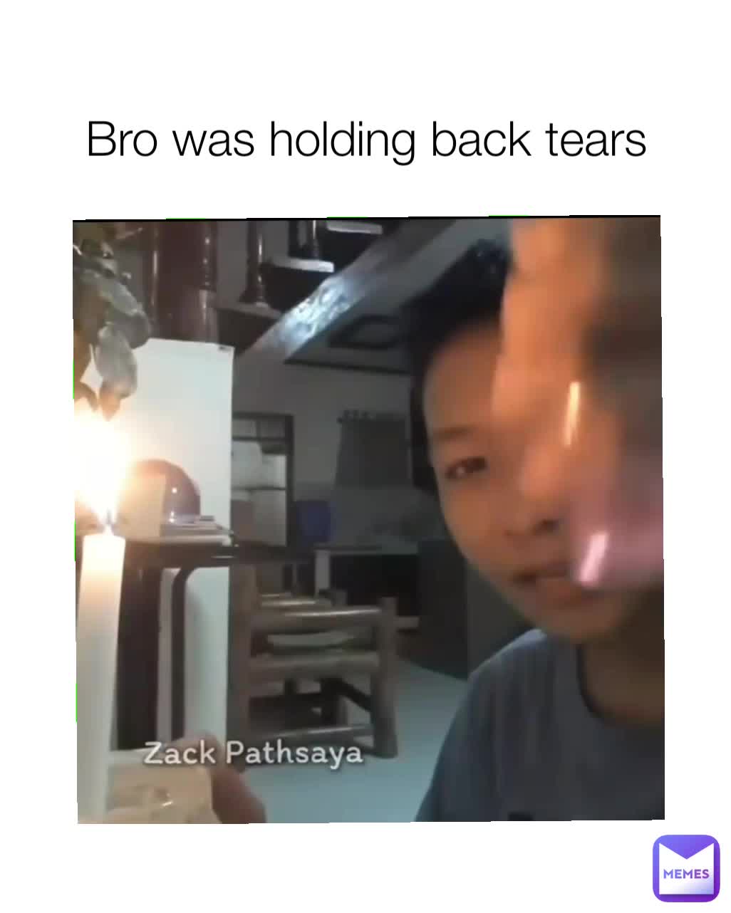 Bro was holding back tears | @MightyDoge123 | Memes