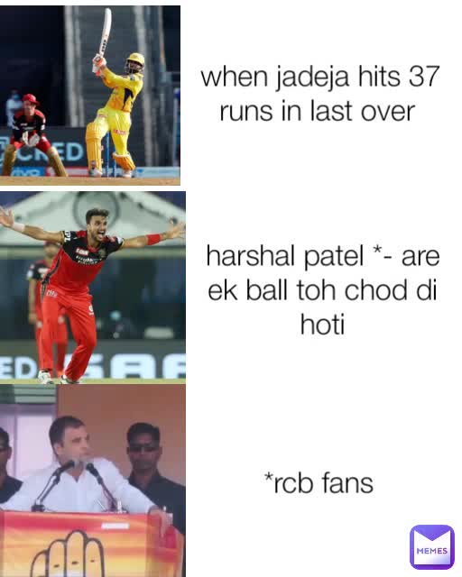 harshal patel *- are ek ball toh chod di hoti *rcb fans when jadeja ...