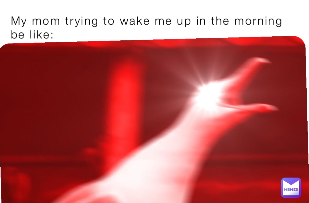 My mom trying to wake me up in the morning be like: | @f4zpbbpgj7 | Memes