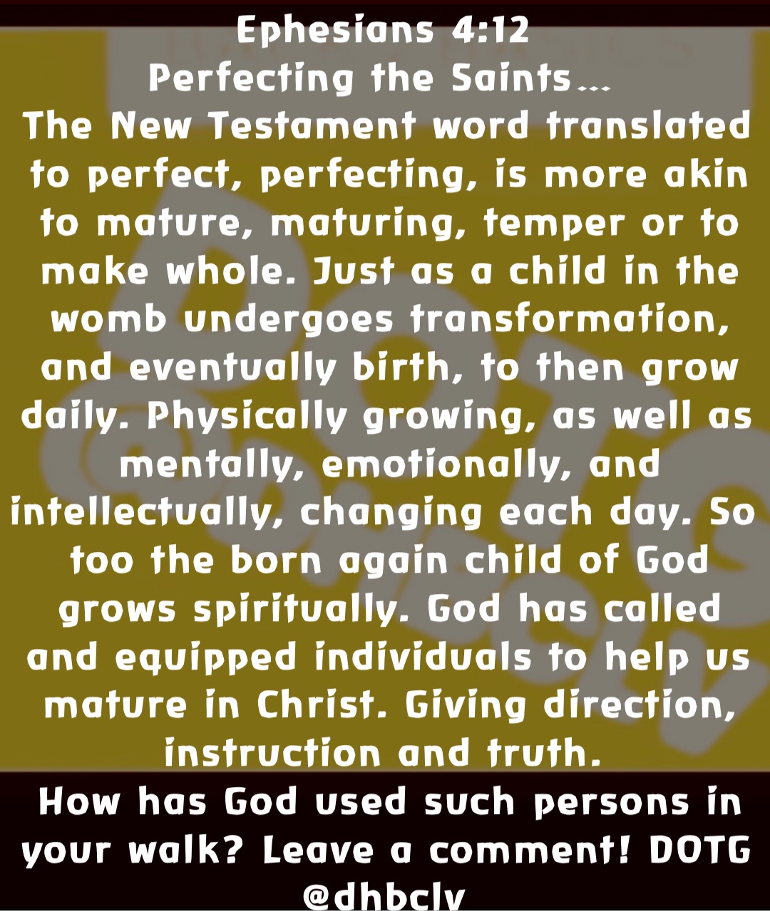 Ephesians 4:12 Perfecting the Saints… The New Testament word translated ...