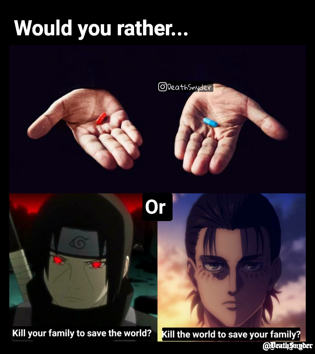 You're weak Sasuke. Why are you so weak? Because you lack... Infinity ...