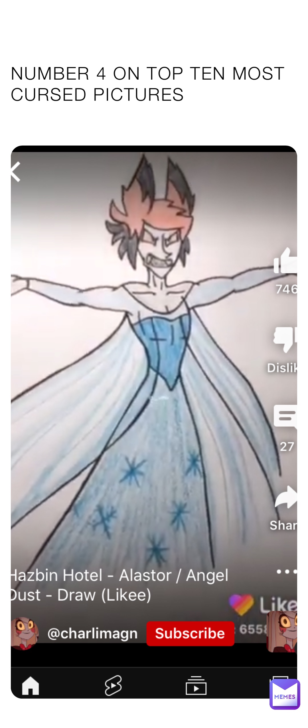 NUMBER 4 ON TOP TEN MOST CURSED PICTURES | @AngelDust666 | Memes