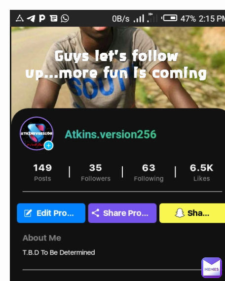 Guys let's follow up...more fun is coming | @Atkins.version256 | Memes