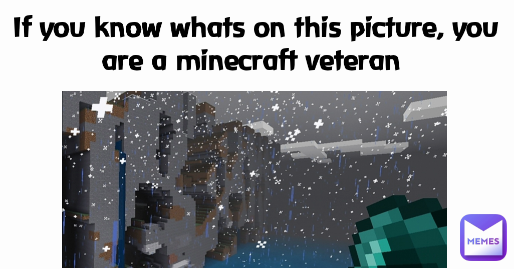 If you know whats on this picture, you are a minecraft veteran ...