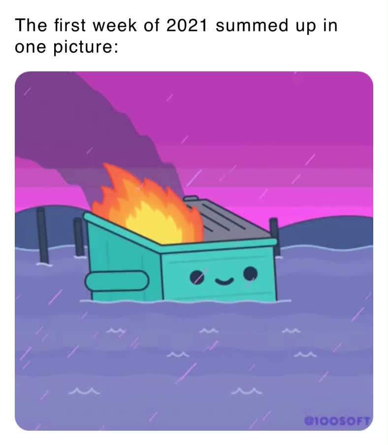 The first week of 2021 summed up in one picture: | @written ...