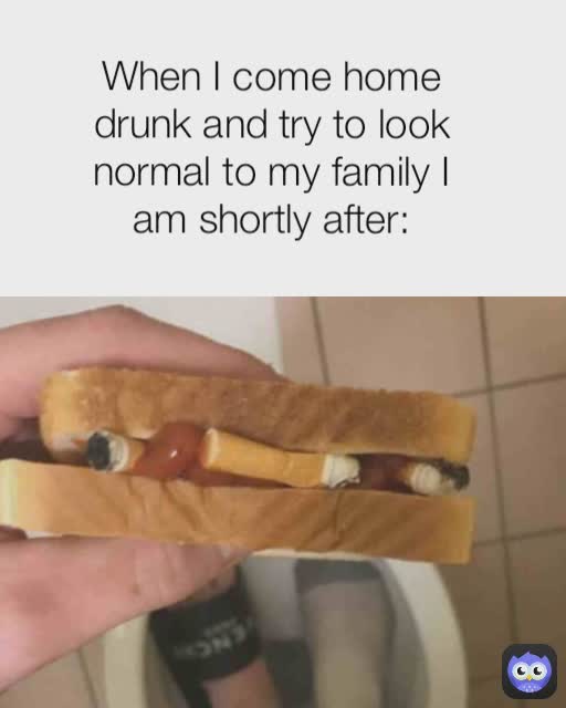 When I come home drunk and try to look normal to my family I am shortly ...