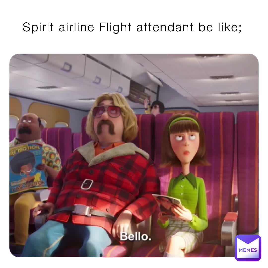 Spirit airline Flight attendant be like; | @danielweah5 | Memes
