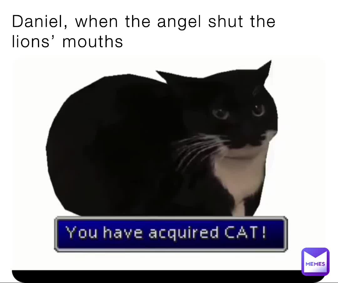 Daniel, when the angel shut the lions’ mouths | @NunwithaGun | Memes