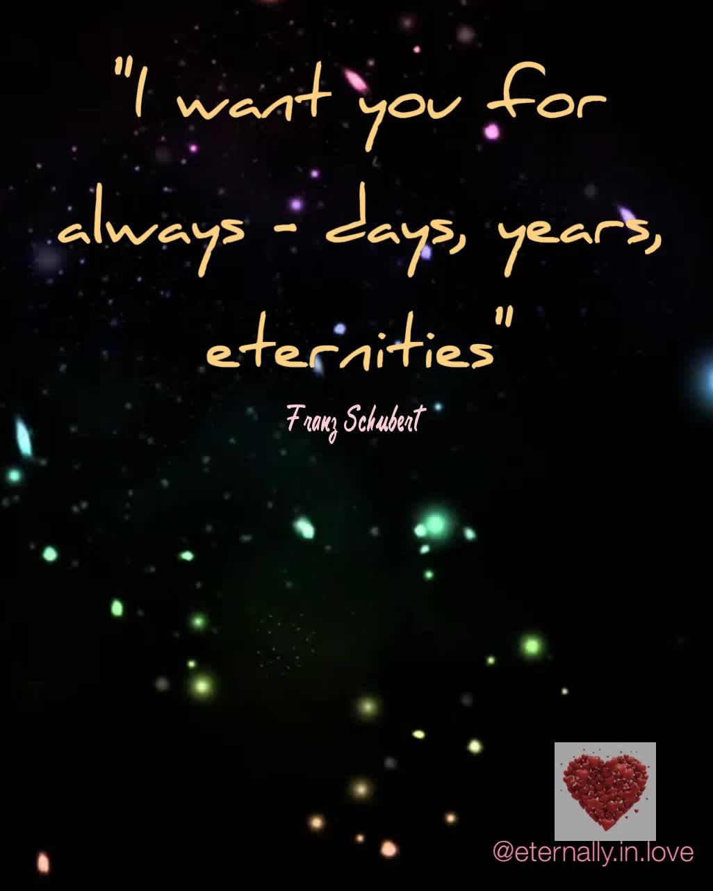 @eternally.in.love "I want you for always - days, years, eternities ...