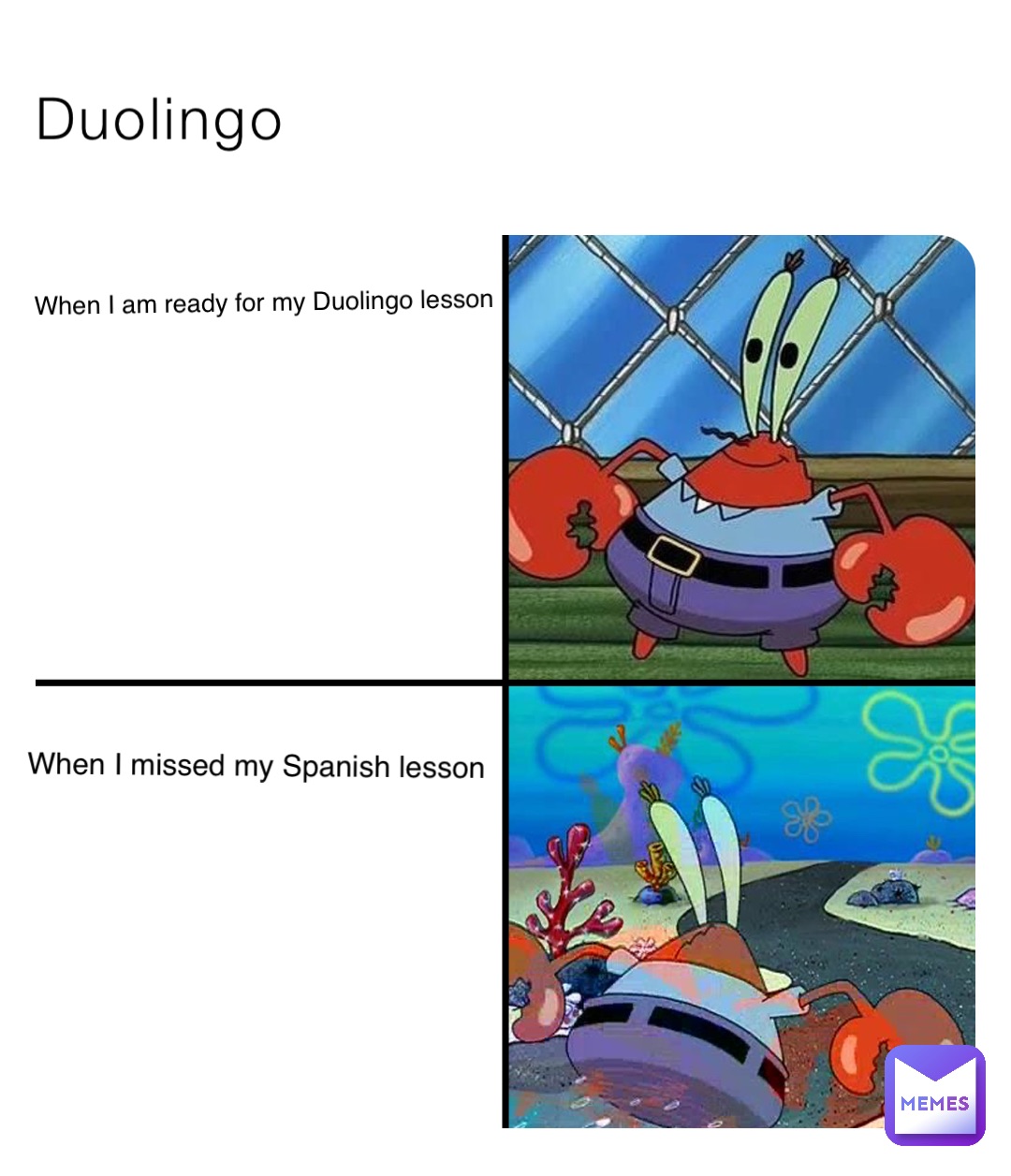 Duolingo When I am ready for my Duolingo lesson When I missed my ...