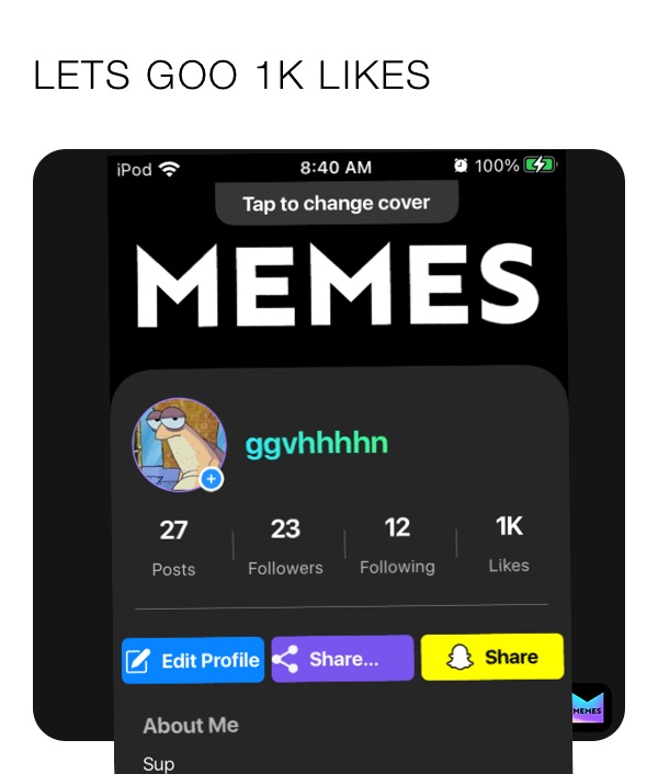 LETS GOO 1K LIKES | @ggvhhhhn | Memes
