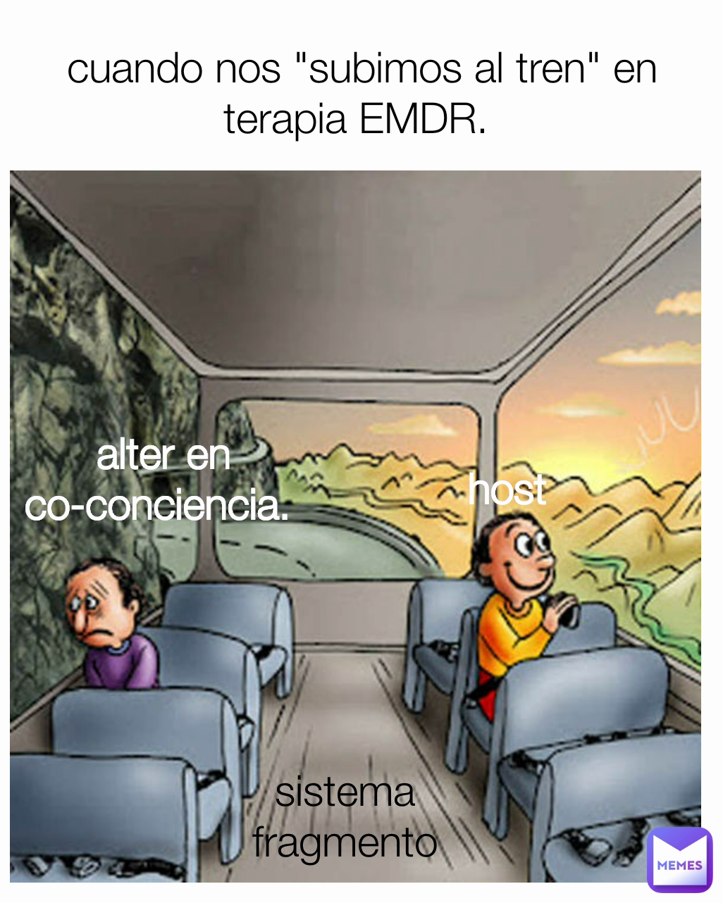 sistema fragmento host cuando nos "subimos al tren" en terapia EMDR ...