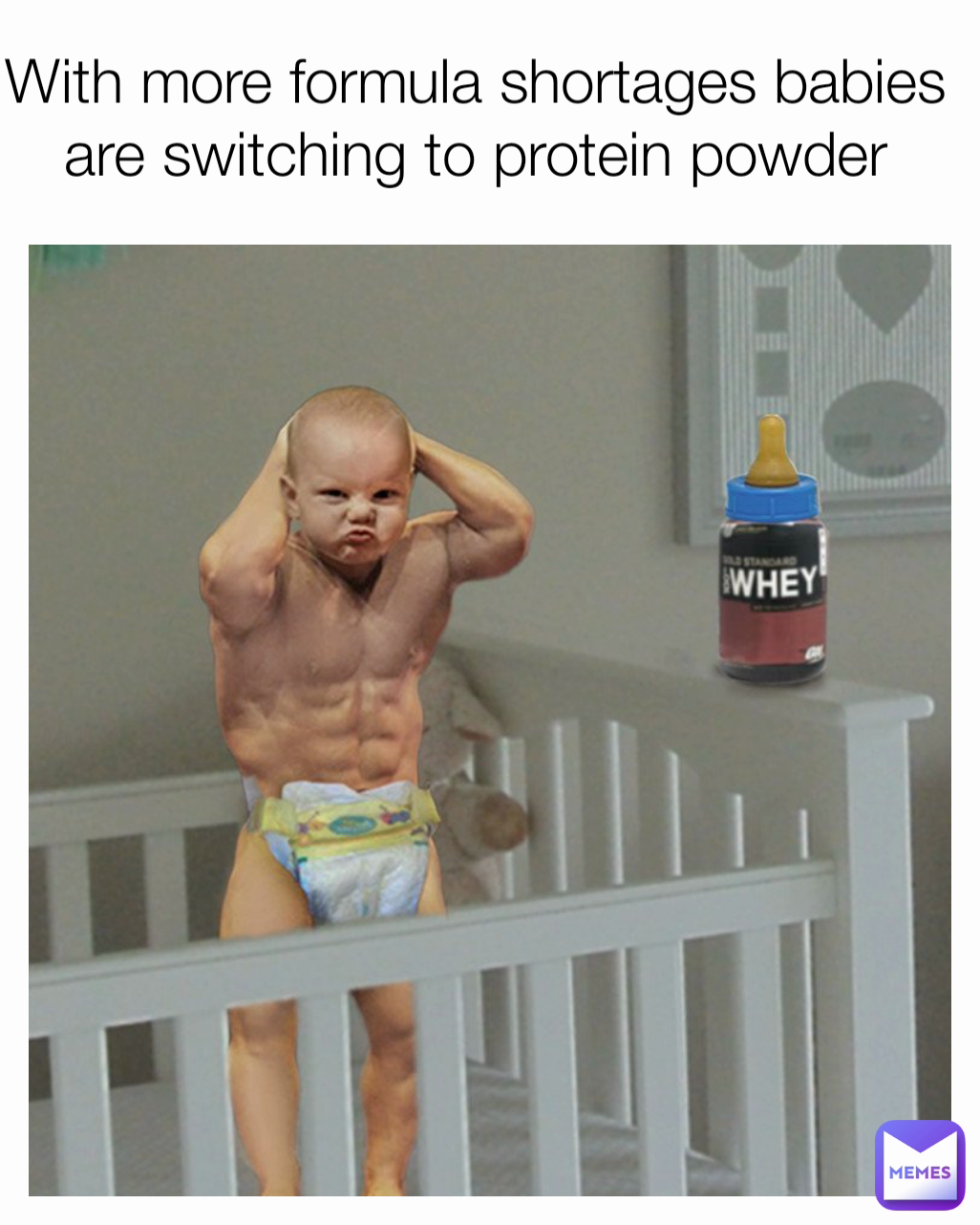 With more formula shortages babies are switching to protein powder | @Rynoceros | Memes