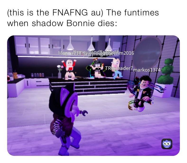 (this is the FNAFNG au) The funtimes when shadow Bonnie dies: | @Five ...