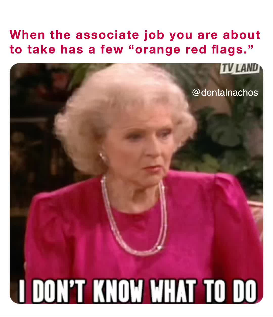 When the associate job you are about to take has a few “orange red ...