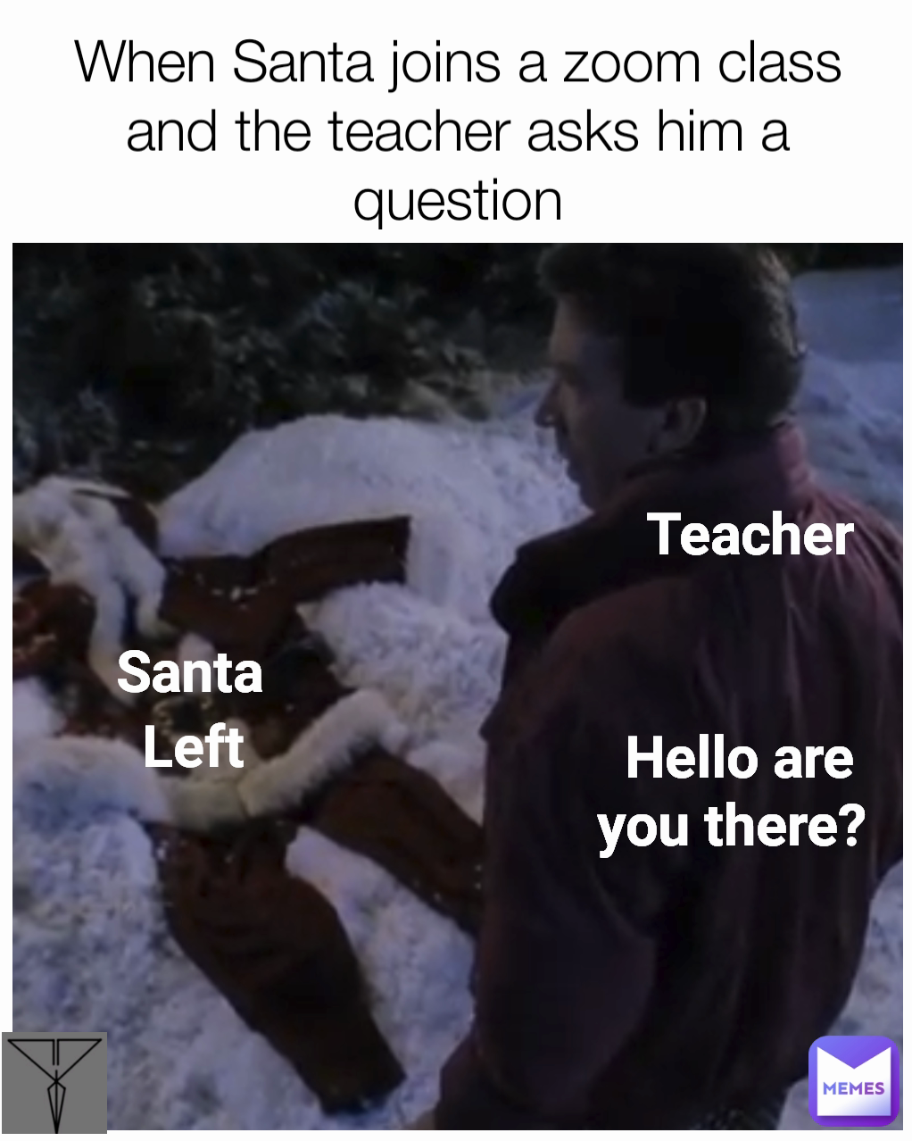 Santa Teacher Hello are you there? Left When Santa joins a zoom class ...