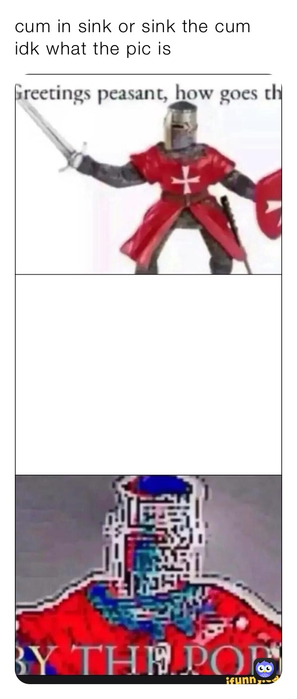 cum in sink or sink the cum idk what the pic is | @gunboy | Memes