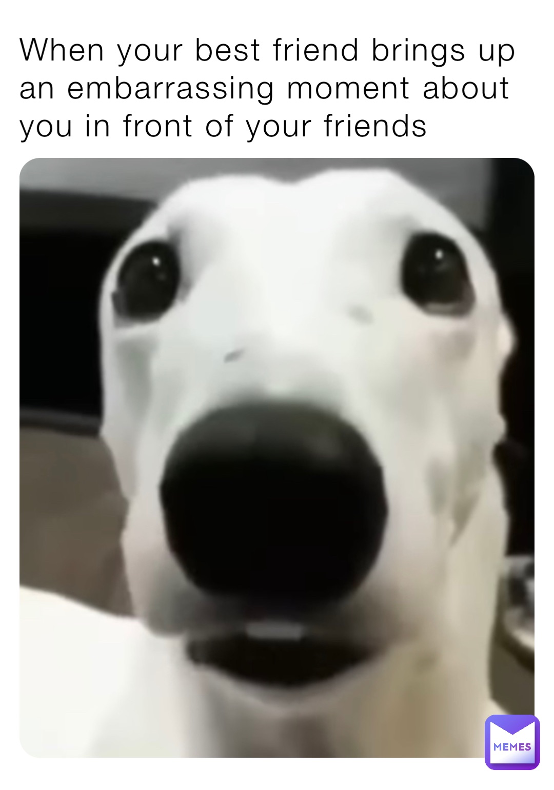 When your best friend brings up an embarrassing moment about you in ...